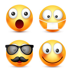 Emoticon with hypnotic reaction face white Vector Image