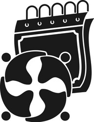 Calendar appointment commitment teamwork together Vector Image