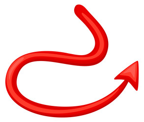 Devil tail red arrow red Royalty Free Vector Image