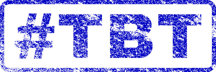 Hashtag tbt rubber stamp Royalty Free Vector Image