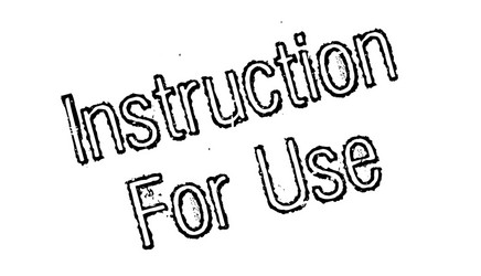 Instruction for use rubber stamp Royalty Free Vector Image