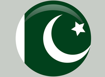 Round pakistani flag symbol Royalty Free Vector Image