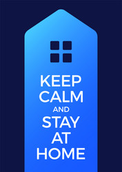 Poster logo icon with text keep calm and stay Vector Image
