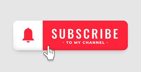Subscription bell icon to add more follower Vector Image