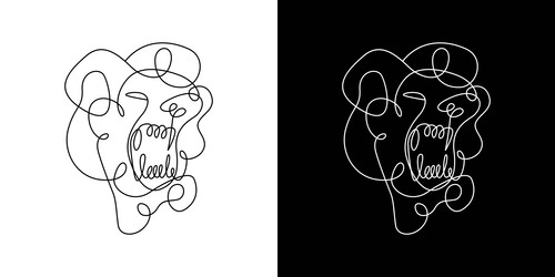 Unique and cool lion abstract design 02 Royalty Free Vector