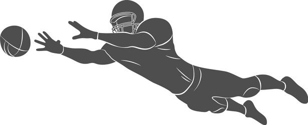 American football player action sportsman Vector Image