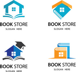 Book store logo images Royalty Free Vector Image