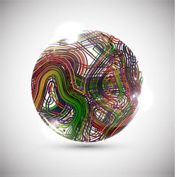 Rainbow color sphere slices Royalty Free Vector Image