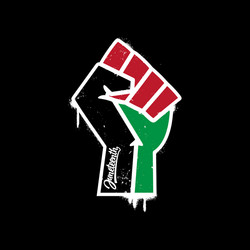 Protest poster with text blm black lives matter Vector Image