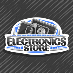 Logo for electronics store Royalty Free Vector Image