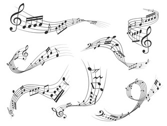 Wavy Music Notes