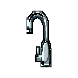Pipe faucet water game pixel art Royalty Free Vector Image