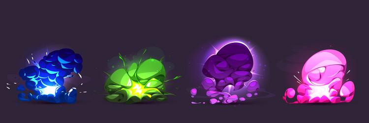Magic explosion for game ui Royalty Free Vector Image