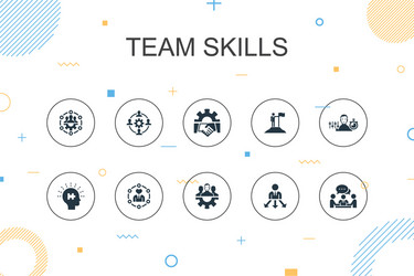 Team skills infographic 10 steps concept Vector Image