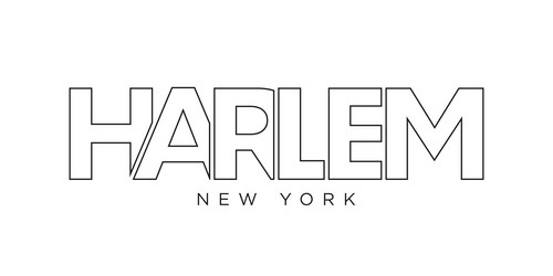Harlem new york usa typography slogan design Vector Image