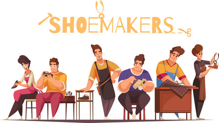 Shoemaker cartoon Royalty Free Vector Image - VectorStock