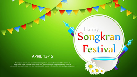 Amazing songkran festival ideas map thailand Vector Image