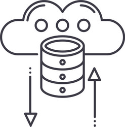 Data parameters icon linear isolated Royalty Free Vector