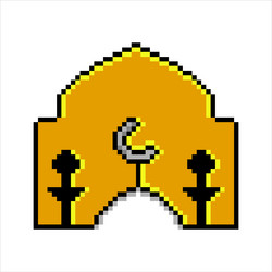 Beautiful muslim woman in hijab with pixel art Vector Image