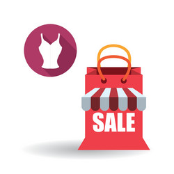 Sales and retail design shopping icon white Vector Image