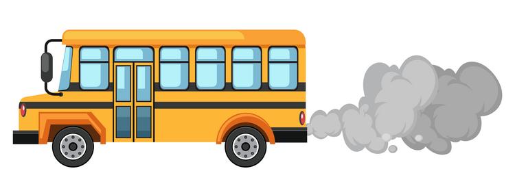 Student going to school by bus Royalty Free Vector Image