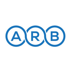 Arb letter logo design on white background Vector Image