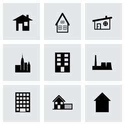 Single building icon Royalty Free Vector Image