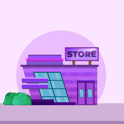 Grocery store concept storefront flat design Vector Image