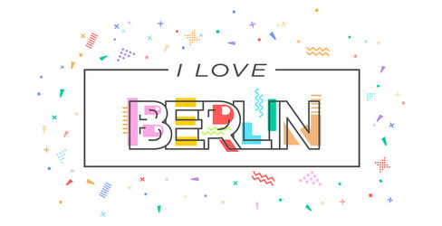 Welcome to berlin lettering for greetings Vector Image