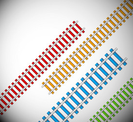 Background with colorful rails Royalty Free Vector Image