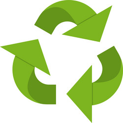 Cartoon recycle sign Royalty Free Vector Image