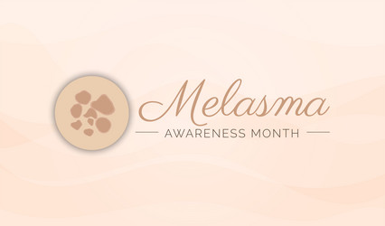 Melasma awareness month design with dark spot Vector Image
