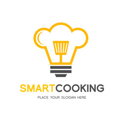 Cooking house logo template this logo with hat Vector Image