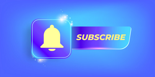 Subscribe now horizontal banner with ring Vector Image