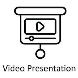 Video presentation solid icon design ill Vector Image
