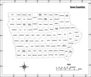 Iowa Outline Map Vector Images (over 430)