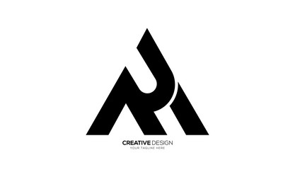 Modern letter ar or ap unique shape monogram logo Vector Image