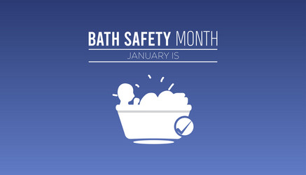 National bath safety month Royalty Free Vector Image