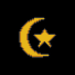 Beautiful muslim woman in hijab with pixel art Vector Image