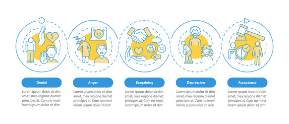 Divorce surviving round infographic template Vector Image