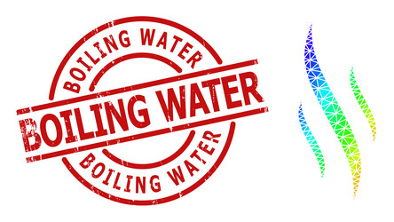 Grunge best in earth water stamp and polygonal Vector Image