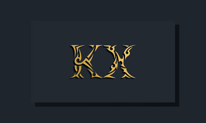 Initial letters kx monogram logo design bundle Vector Image