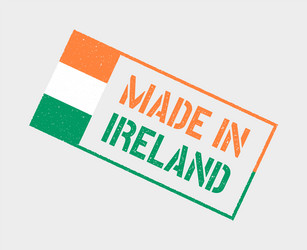 Made in ireland labels set product stamp Vector Image