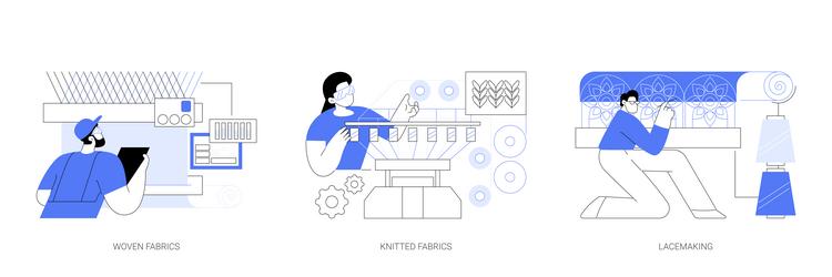 Garment manufacturing abstract concept Royalty Free Vector