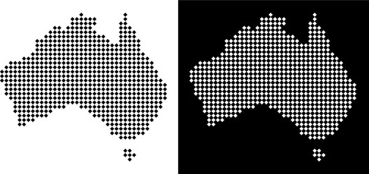 Dot australia map Royalty Free Vector Image - VectorStock