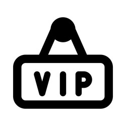 Hanging sign indicates the vip entrance Royalty Free Vector