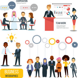 Teamwork infographic modern design template Vector Image