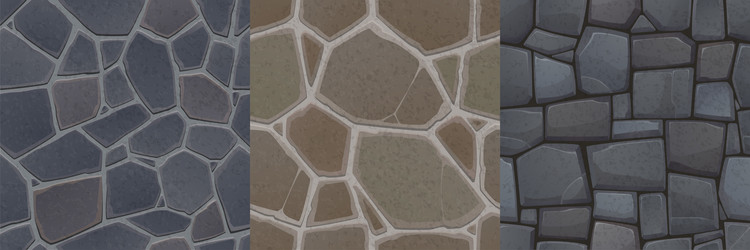 Cartoon stone tile game pavement wall texture Vector Image