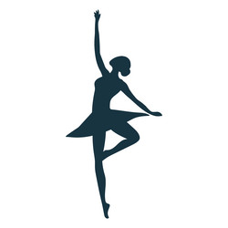 Ballet dancer skirt posture ballerina silhouette Vector Image