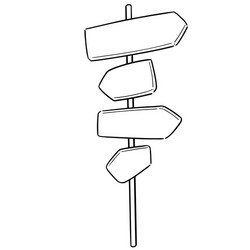 Set of direction post Royalty Free Vector Image